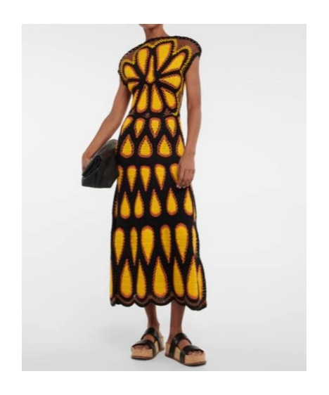 Gabriela Hearst Aidy Crocheted Cashmere Midi Dress