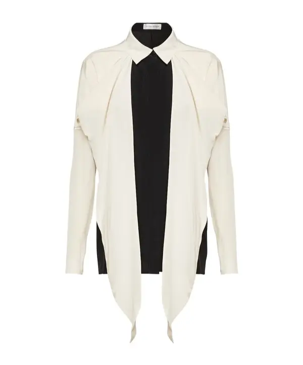 Victoria Beckham Bow-detailed Silk Crepe De Chine Blouse