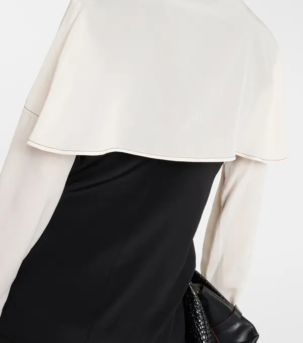 Victoria Beckham Bow-detailed Silk Crepe De Chine Blouse
