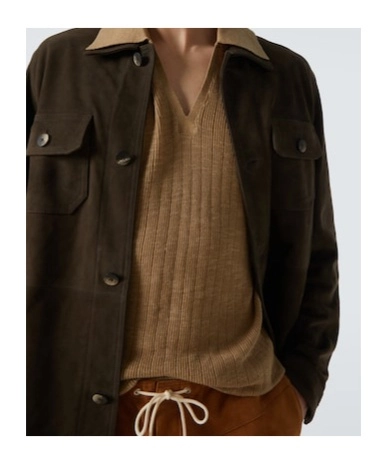 Frescobol Carioca Ravi Suede Overshirt