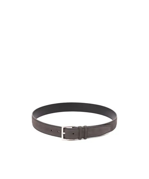 Orciani Logo Buckle Belt - Carbone