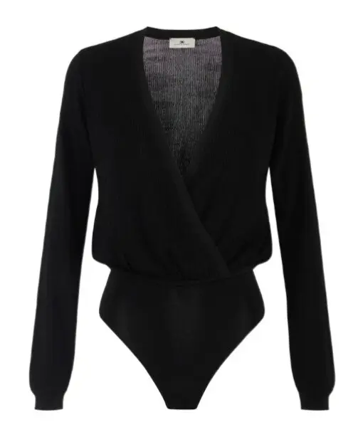 Elisabetta Franchi Ribbed Knit Bodysuit