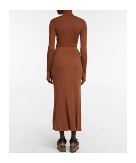 Gabriela Hearst Ribbed High-waisted Midi Skirt
