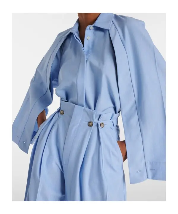 Victoria Beckham Shawl Virgin Wool Shirt