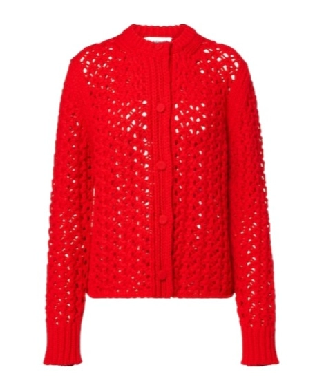 JIL SANDER Open-knit Wool Cardigan