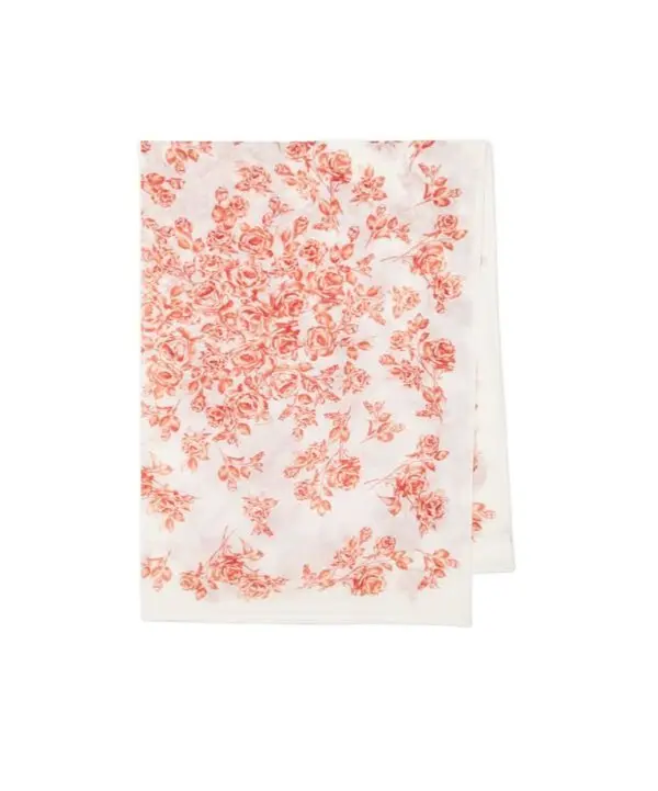 Magda Butrym Floral Printed Cotton And Silk Scarf - Pink