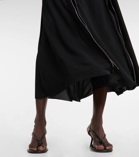 Victoria Beckham Zipper Embellished Maxi Dress