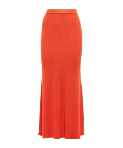 Gabriela Hearst Epper Ribbed Knit High-waisted Midi Skirt