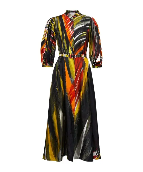 Gabriela Hearst Dexter Print Silk Maxi Dress