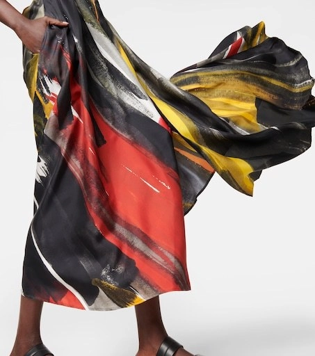 Gabriela Hearst Dexter Print Silk Maxi Dress