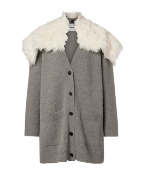 JIL SANDER Wool, Cotton, And Cashmere-blend Cardigan - Gray