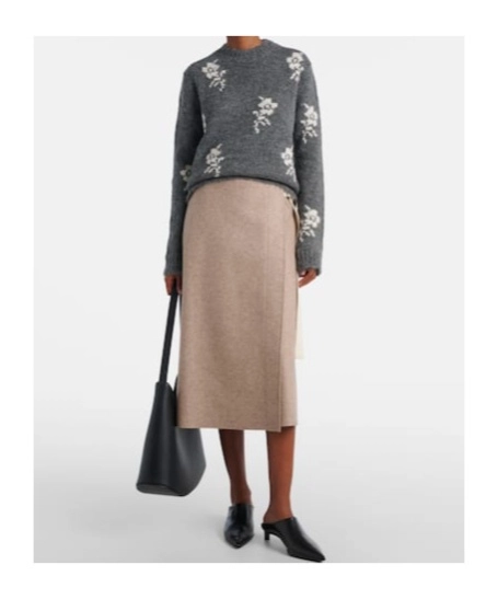 JIL SANDER Intarsia Alpaca And Wool-blend Sweater