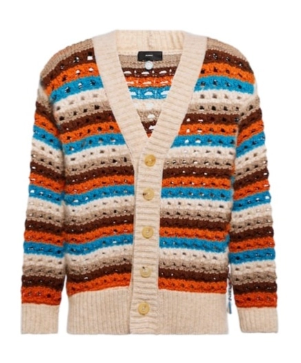 Alanui Dancing Light Crocheted Wool-blend Cardigan - Nude