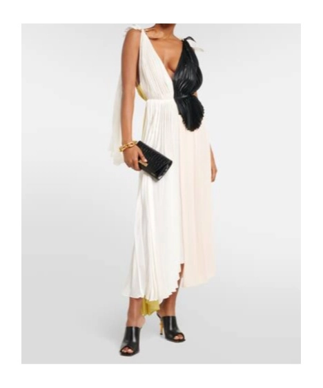 Victoria Beckham Pleated Long Dress