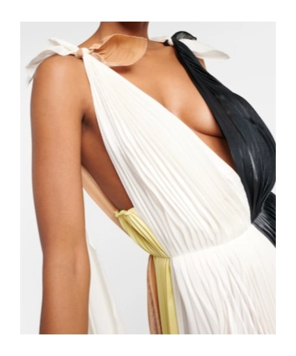 Victoria Beckham Pleated Long Dress