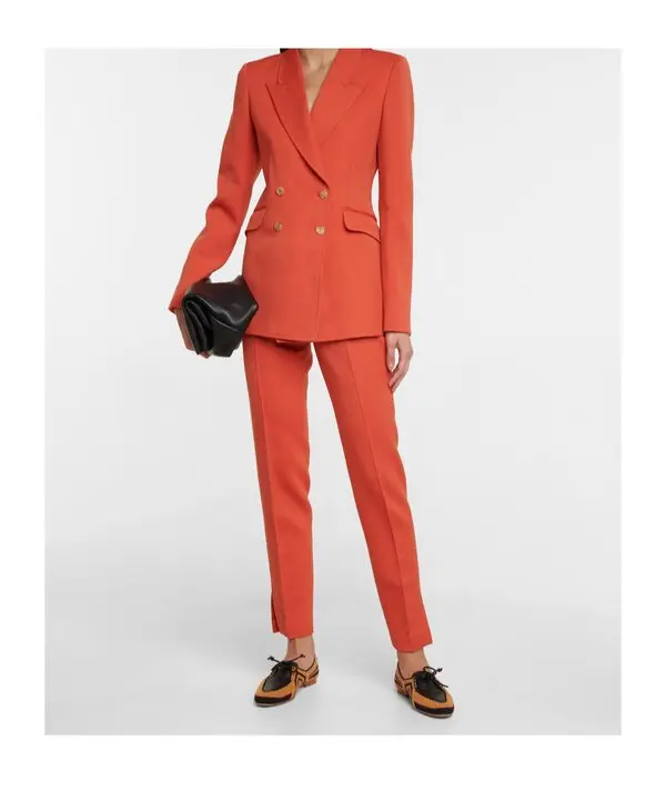 Gabriela Hearst Feather-embellished Sequined Straight-leg Trousers