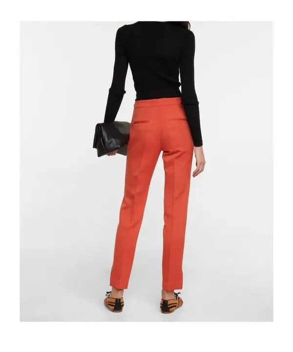 Gabriela Hearst Feather-embellished Sequined Straight-leg Trousers