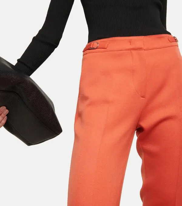 Gabriela Hearst Feather-embellished Sequined Straight-leg Trousers