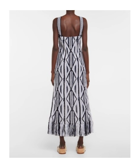 Gabriela Hearst Daria Tassel Knitted Wool Maxi Dress