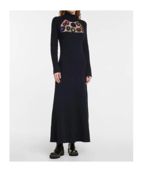 Gabriela Hearst Embellished Cashmere Dress