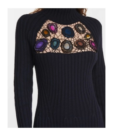 Gabriela Hearst Embellished Cashmere Dress