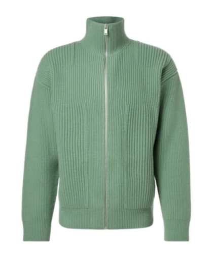 JIL SANDER Wool Zip-up Cardigan