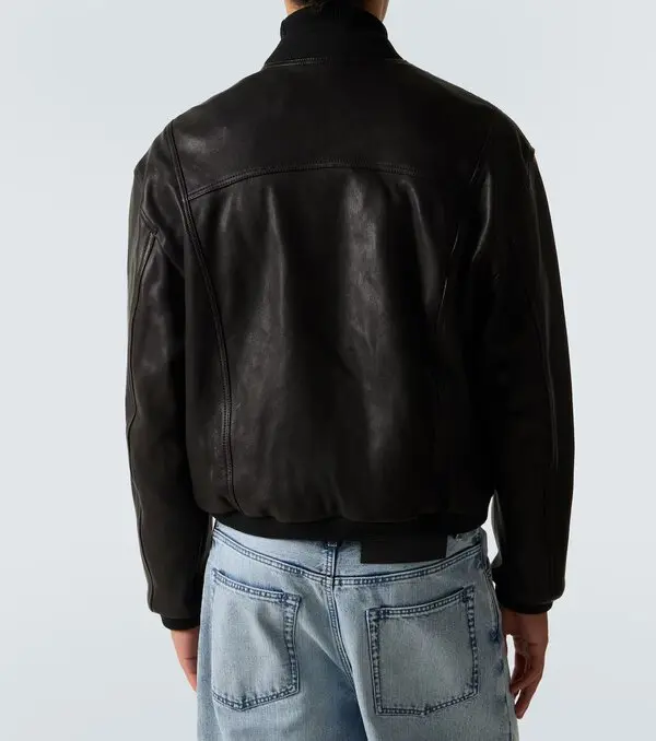 FRAME Zip-front Leather Jacket