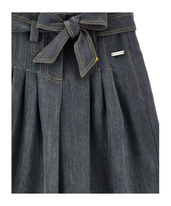 Monnalisa Belted Pleated Trousers
