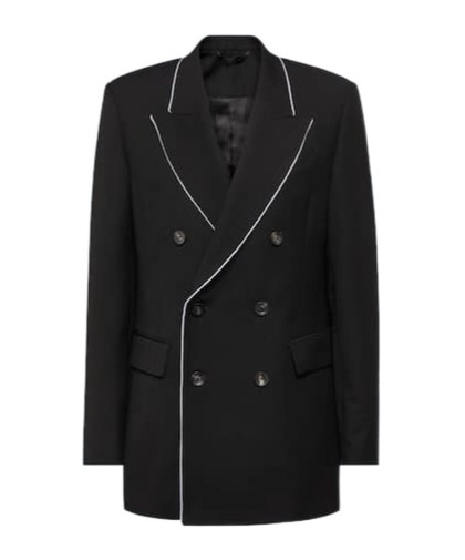 WALES BONNER Rise Double-breasted Wool Blazer - Black