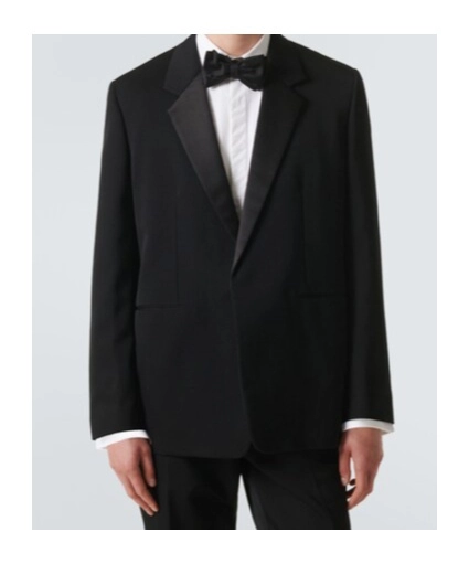 JIL SANDER Satin-trimmed Wool Blazer