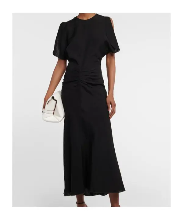 Victoria Beckham Short-sleeved Crepe Dress