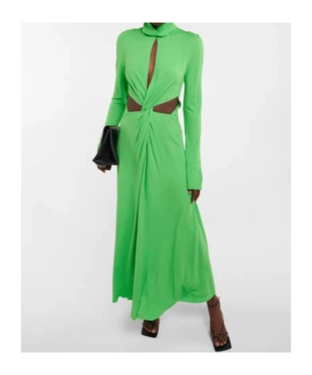 Victoria Beckham Openwork Knit Midi Dress