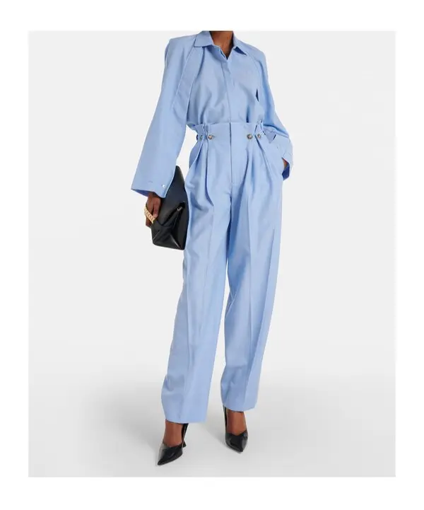 Victoria Beckham Pleated Tapered Trousers