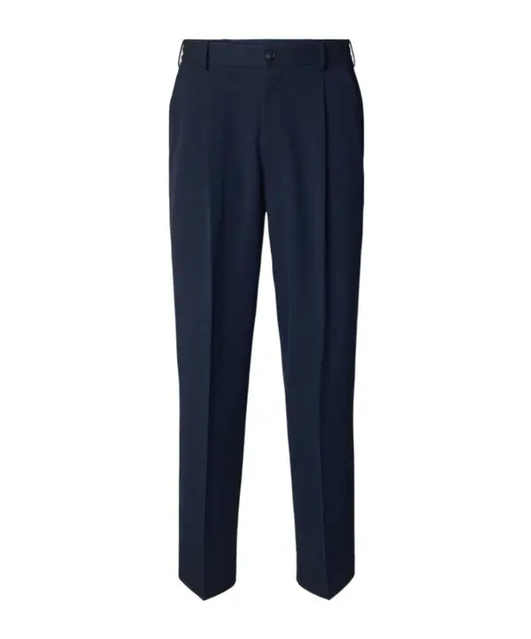 SELECTED 220 Loose Fit Trousers - Navy Blue