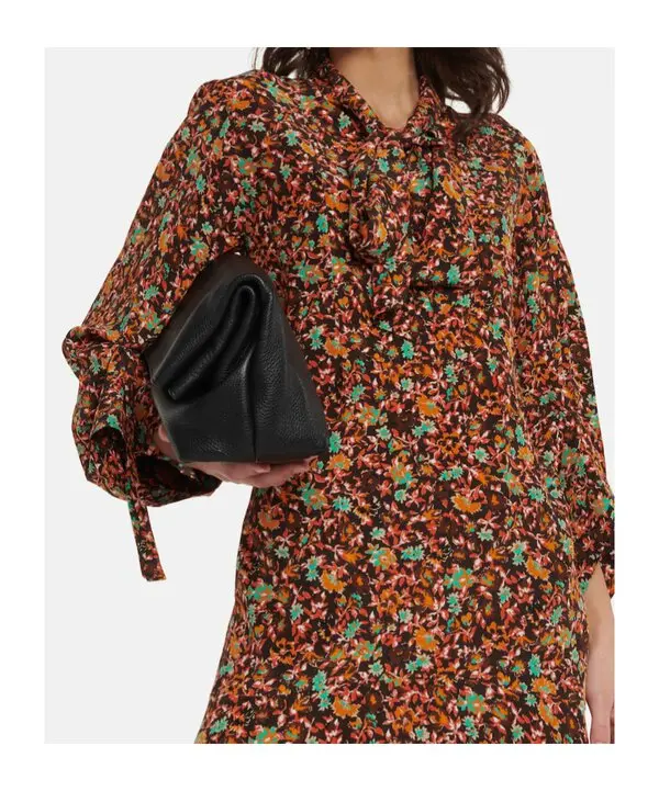 Victoria Beckham Floral Silk Midi Dress