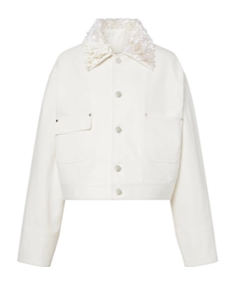 Plan C Sequined Cotton Drill Jacket