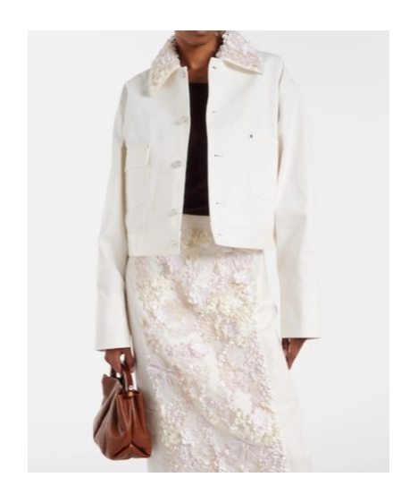 Plan C Sequined Cotton Drill Jacket