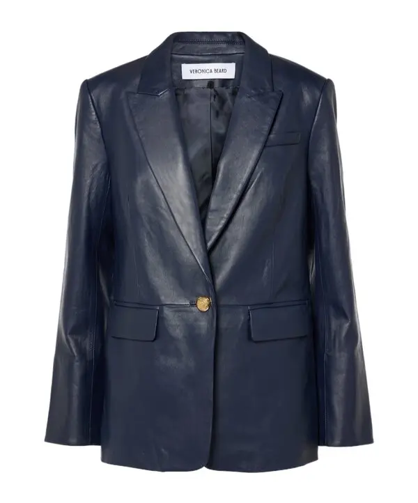 Veronica Beard Vega Leather Blazer