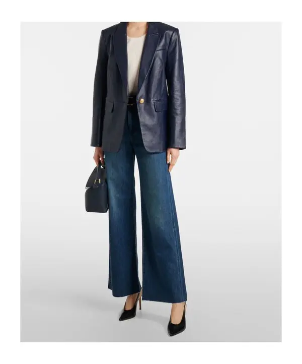 Veronica Beard Vega Leather Blazer