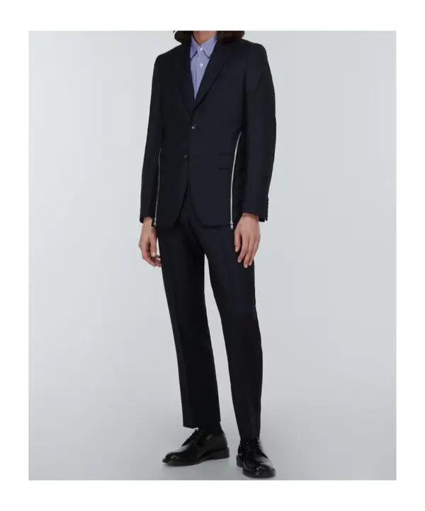 Comme Des Garçons Zipper-decorated Suit Jacket