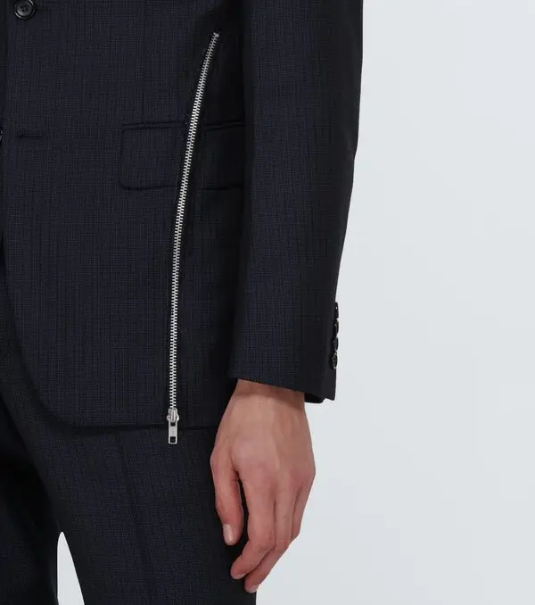 Comme Des Garçons Zipper-decorated Suit Jacket