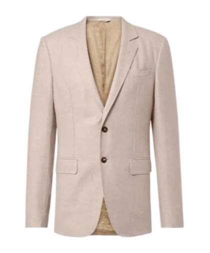 Gabriela Hearst Irving Wool And Cashmere Flannel Suit Jacket - Nude