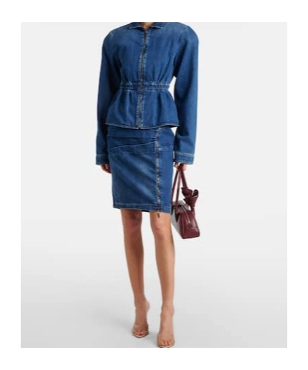 NENSI DOJAKA Gathered Denim Jacket