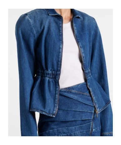 NENSI DOJAKA Gathered Denim Jacket