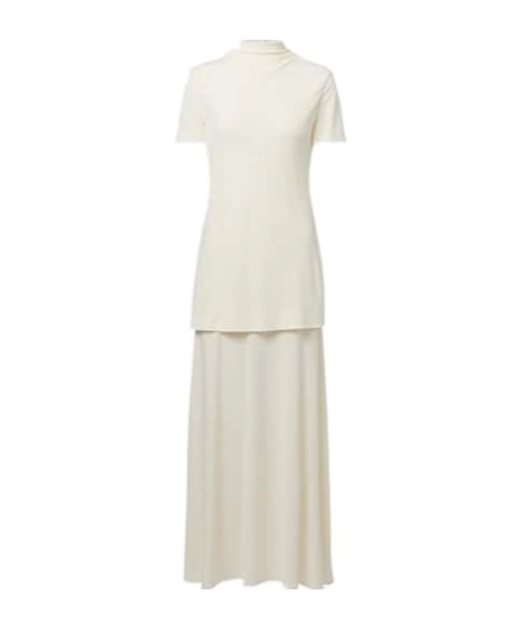 JIL SANDER Layered Crêpe Maxi Dress