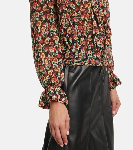 Victoria Beckham Floral Silk Blouse