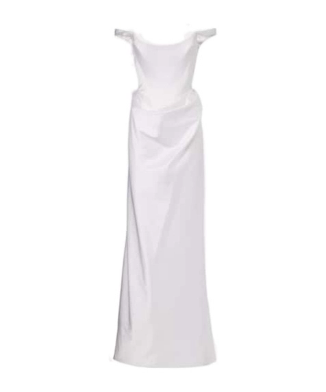 VIVIENNE WESTWOOD Off-the-shoulder Boned Bodice Dress - White