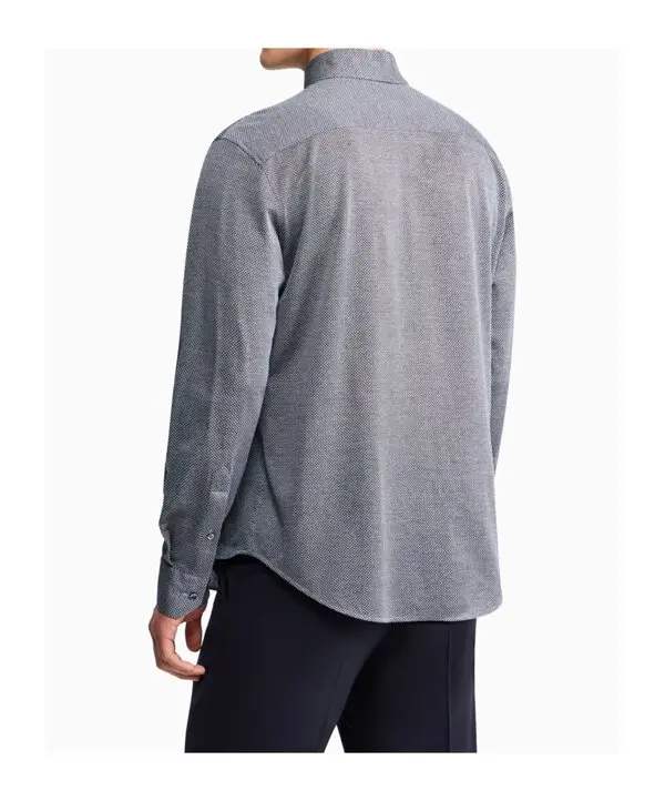 Giorgio Armani Geometric-print Long-sleeve Shirt