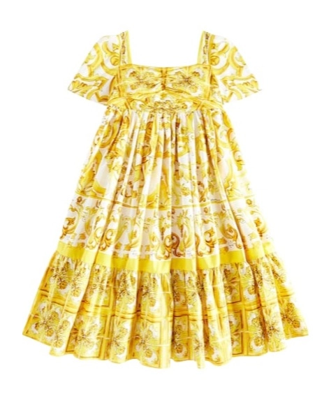 Dolce & Gabbana Printed Cotton Poplin Dress