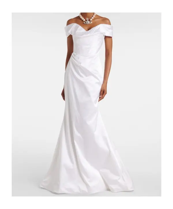 VIVIENNE WESTWOOD Nova Cora Satin Corset Gown - White